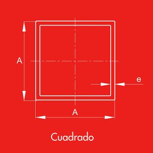 Perfil de Acero Cuadrado 150 x 150 x 3,0 mm x 6 m – Perfimet